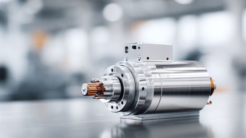 Precision Machined Metal Component. Symbolizes Engineering ...