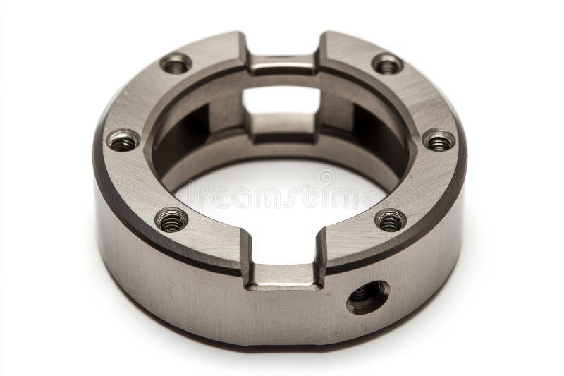 Precision Machined Metal Ring Showcasing Industrial Design. Focus on ...