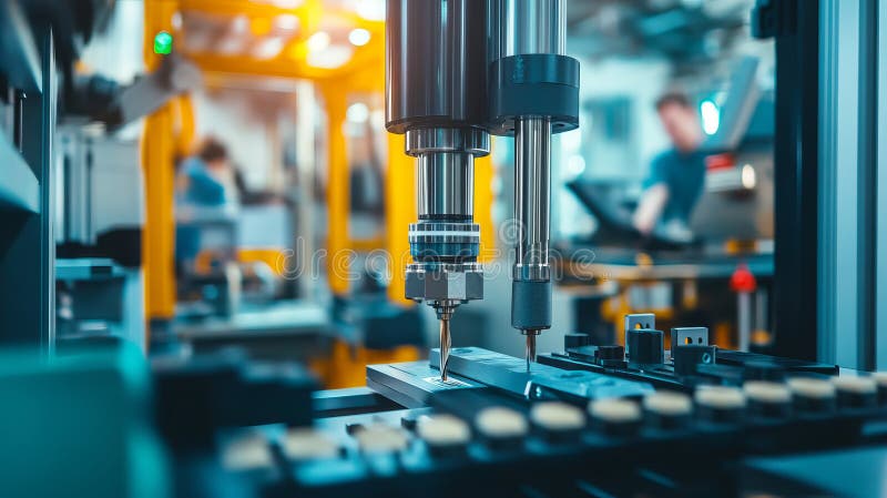 Precision Machinery in Industrial Setting with Automated Equipment and ...