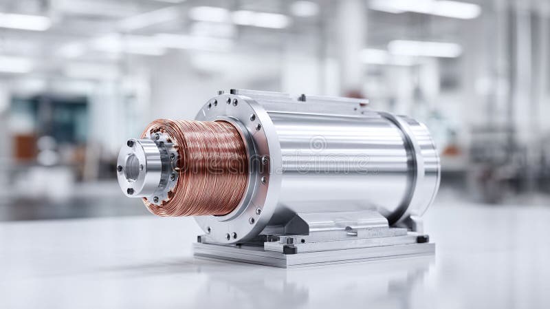 Precision Machinery. a Modern Electric Motor Core with Copper Windings ...