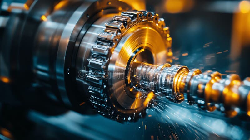 Precision Machining in Action a Closeup of a CNC Milling Machine Stock ...