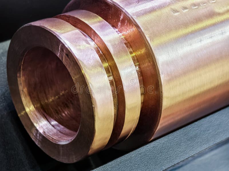 Precision Machining of a Copper Component Shows Fine Details and ...