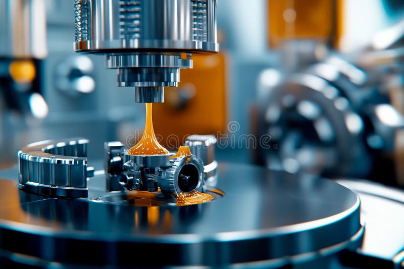 Precision Machining Process at a Modern Factory during Daytime ...