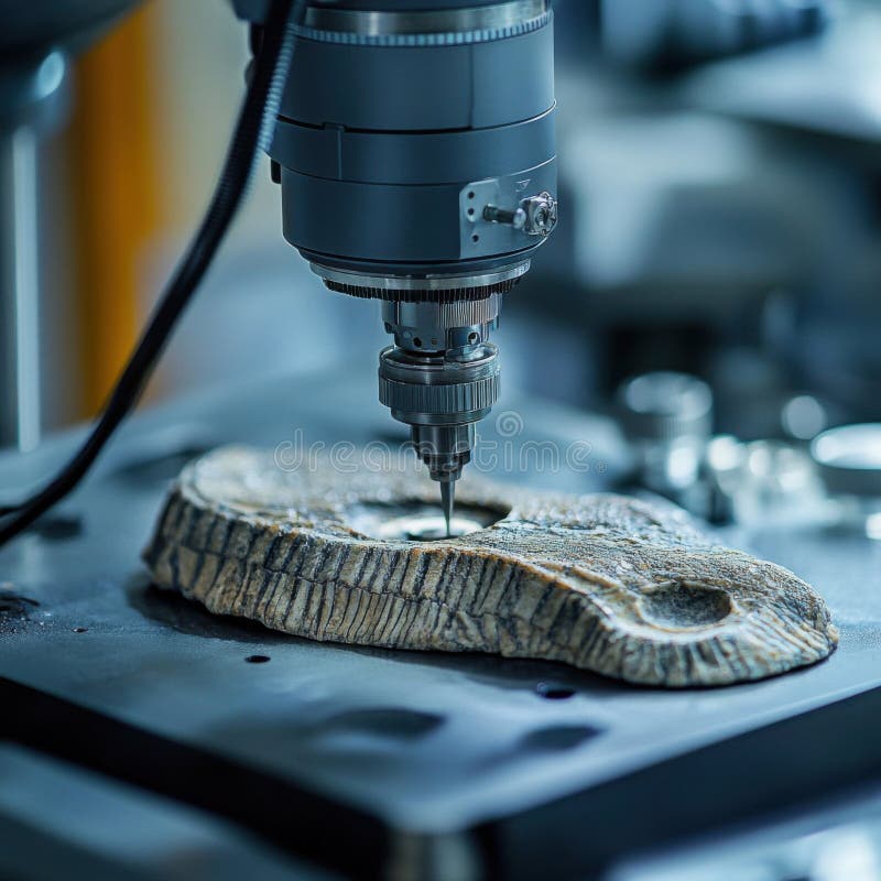 Precision Machining of Wood Piece with CNC Router in Workshop Stock ...