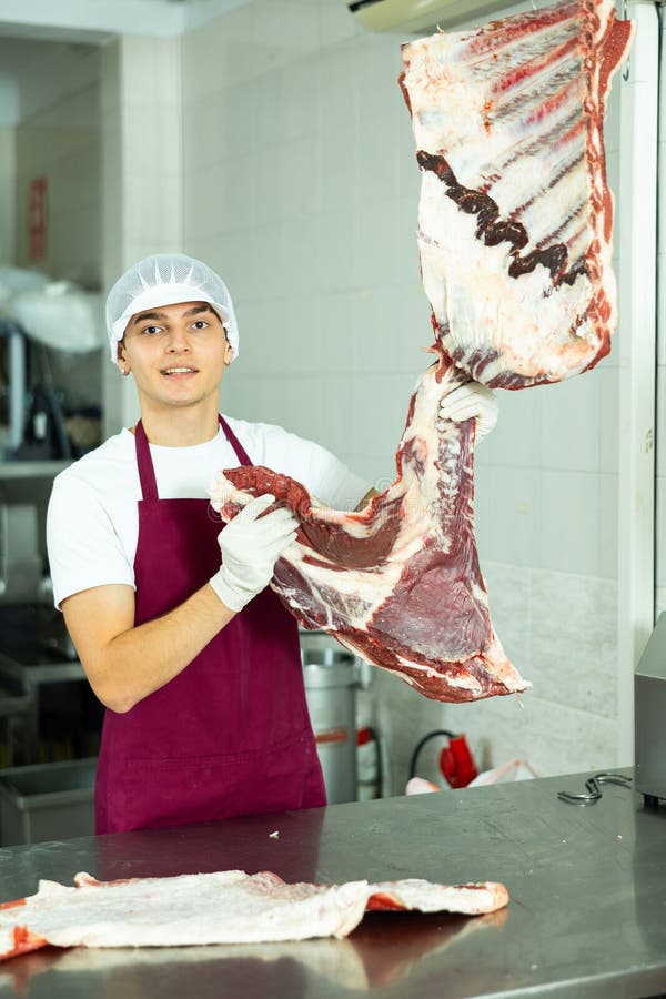 Man Behind Counter Prepares Stock Photo - Image of store, variety ...