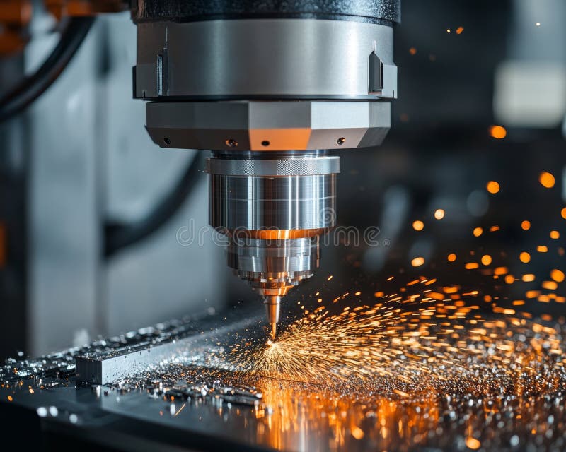 Precision Manufacturing in Action CNC Milling Titanium with Sparks ...