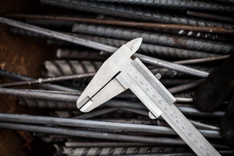 Precision Measurement Tool Put on Steel Stock Photo - Image of digital ...