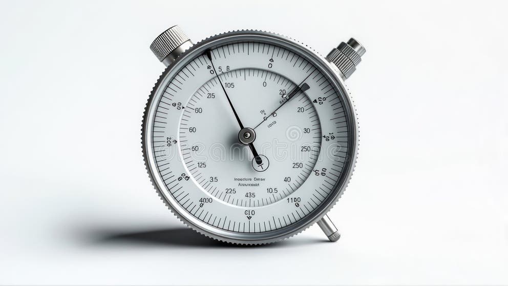 Precision Dial Indicator on White Background Stock Photo - Image of ...