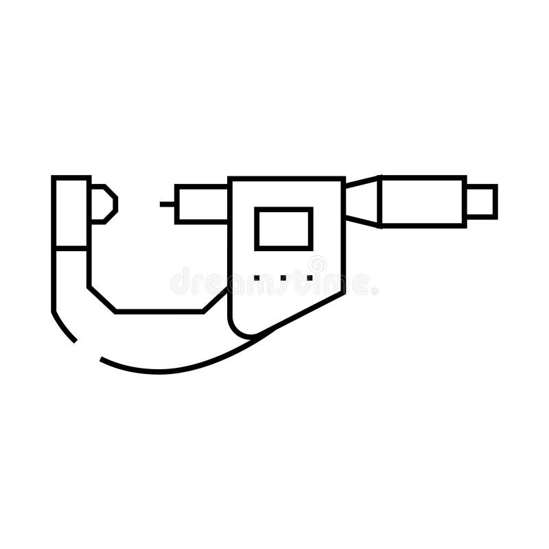 Precision Measuring Manufacturing Engineer Line Icon Vector ...