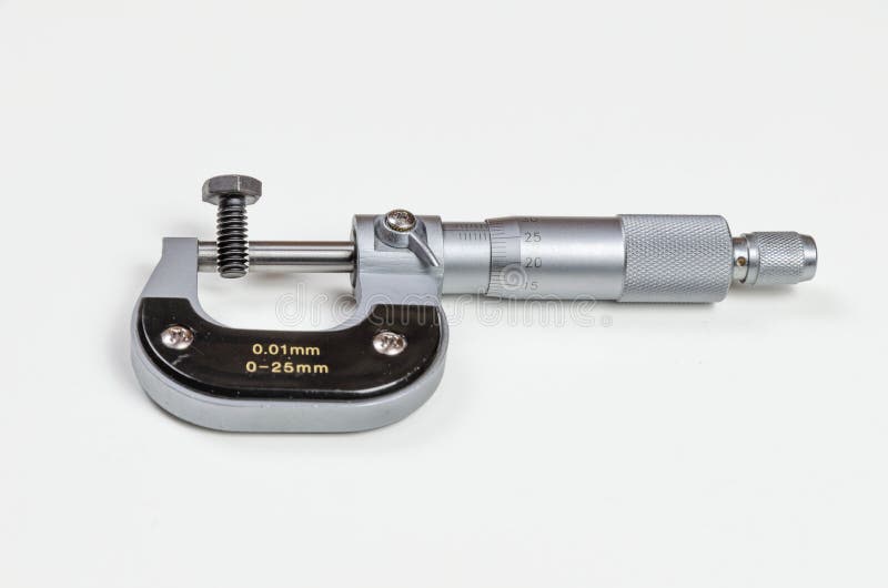 Precision Measuring Tool â€“ Micrometer on White Background Stock Photo ...