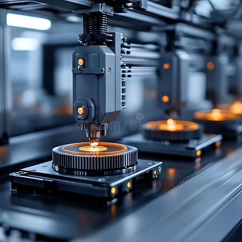 Precision Mechanics Inside Modern Automated Manufacturing Process Stock ...