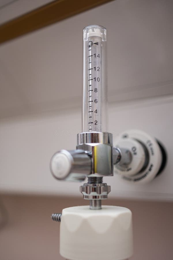 Precision Medical Oxygen Flowmeter with Adjustable Valve Stock Photo ...