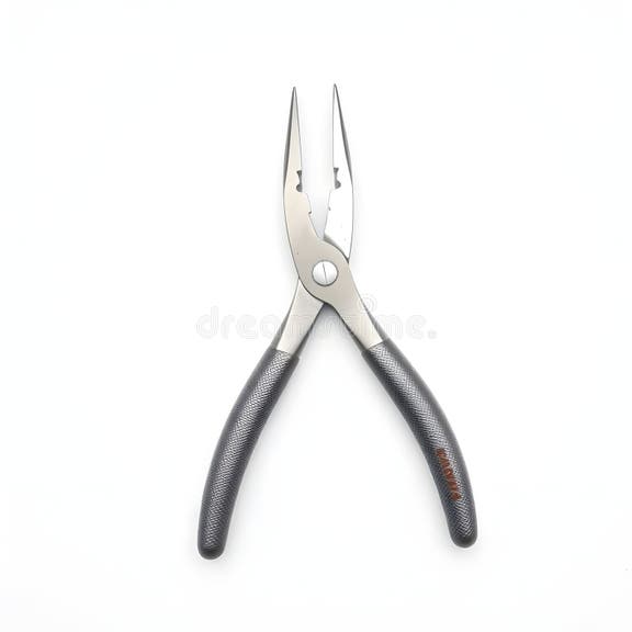 Precision Metal Pliers with Sharp Tips on White Background Stock Photo ...