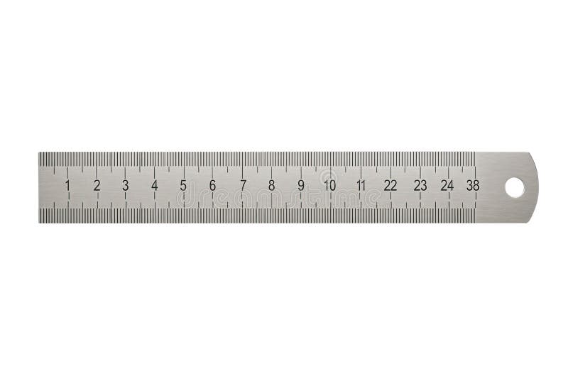 Precision Metal Ruler with Centimeter Scale Stock Illustration ...