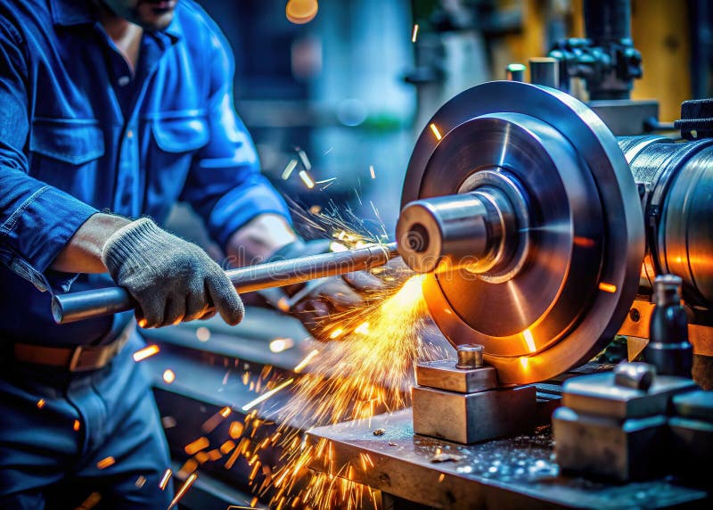 Precision Metalworking a Long Exposure Masterpiece of Industrial ...