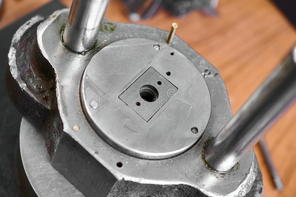 Precision Metalworking Process Captured in a Workshop during Cutting ...