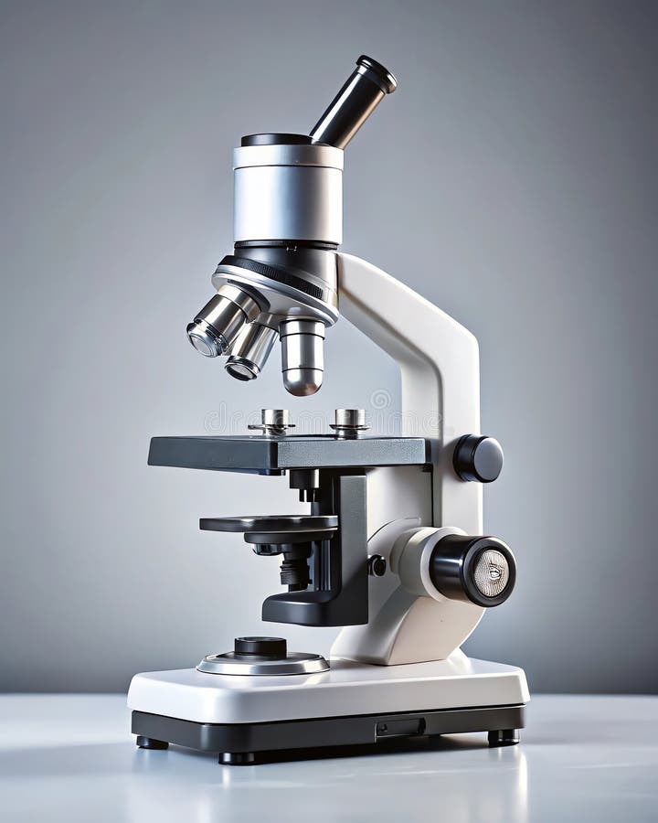 Precision Microscope with Depth and Focus Stock Illustration ...