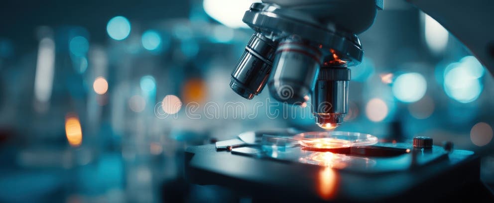 The Precision Microscope Revealing Intricate Details in a Laboratory ...