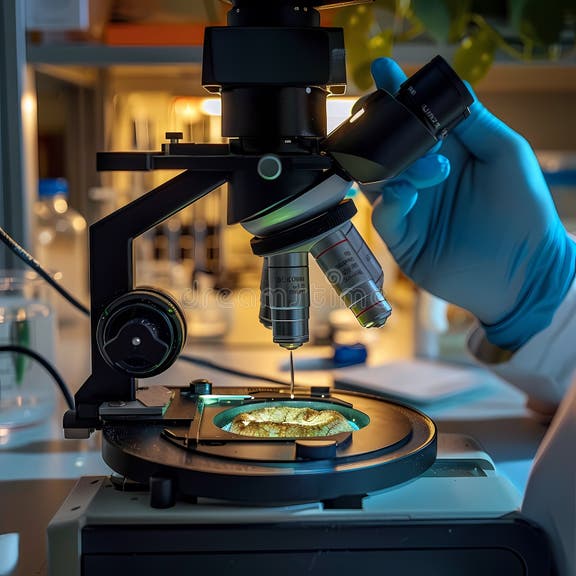 Precision Microscopy at Work AI Generative Stock Photo - Image of microscope, analysis: 309257330