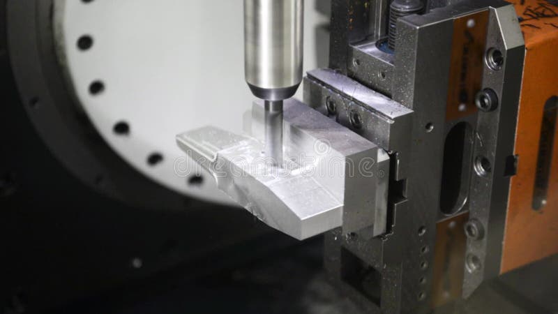 Precision Milling CNC Machine Tool Makes Part. Stock Video - Video of ...