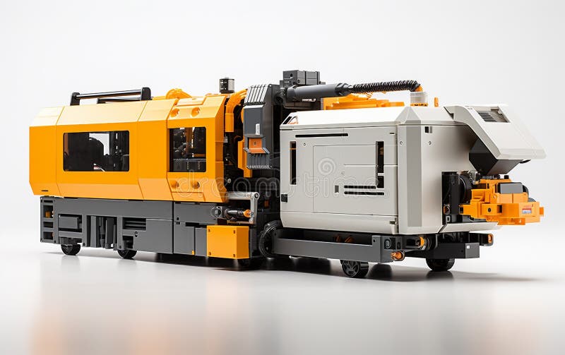 Precision Molding Machinery Isolated on Transparent Background. Stock ...