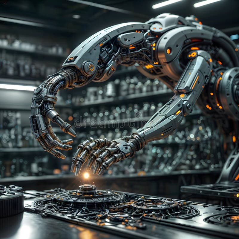 Precision in Motion: the Future of Automation Stock Illustration ...