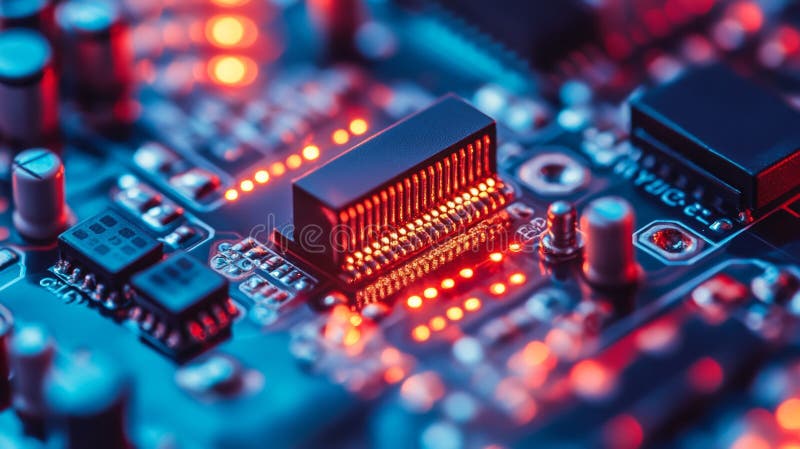 Precision Optical Sensor Photodiode in Technology Circuit Board Stock ...