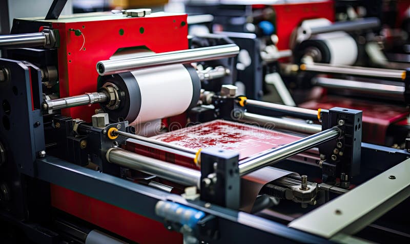 A Precision Paper Cutting Machine in Action Stock Illustration ...