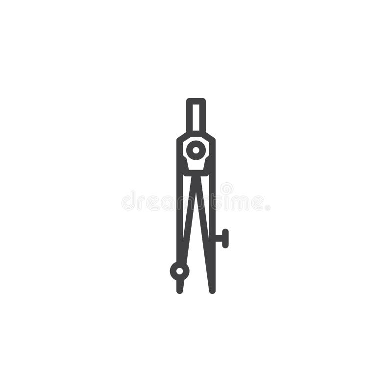 Precision Pencil Compass Vector Icon Stock Vector - Illustration of ...