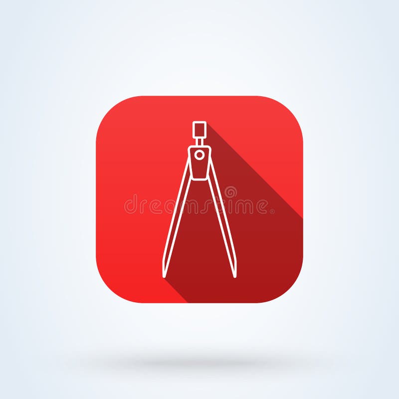 Precision Pencil Compass Line. Simple Vector Modern Icon Design ...