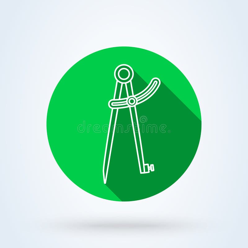 Precision Pencil Compass Line. Simple Vector Modern Icon Design ...