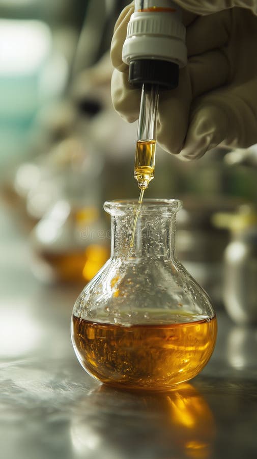 Precision in Pharmacy: a Pharmacist Measuring Liquid Medicine Stock ...