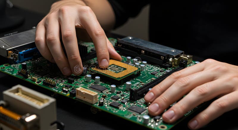 AI-Generated Motherboard Repair Stock Photo - Image of board, equipment ...
