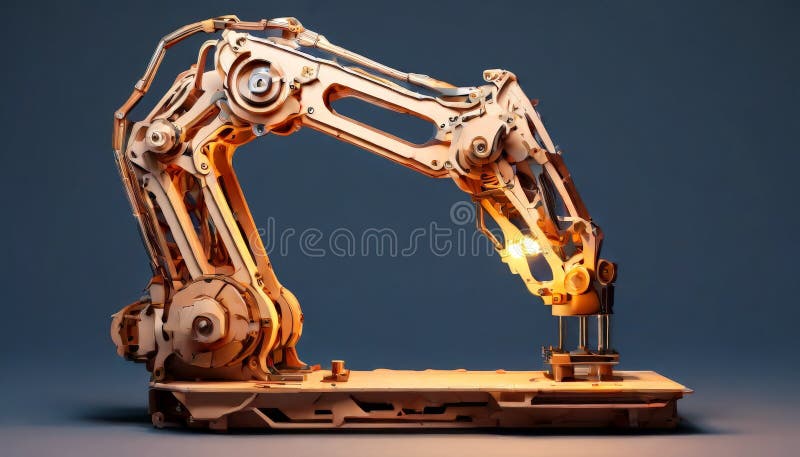 Precision Robotic Arm in a Modern Workshop, Close-up Shot Stock Photo ...