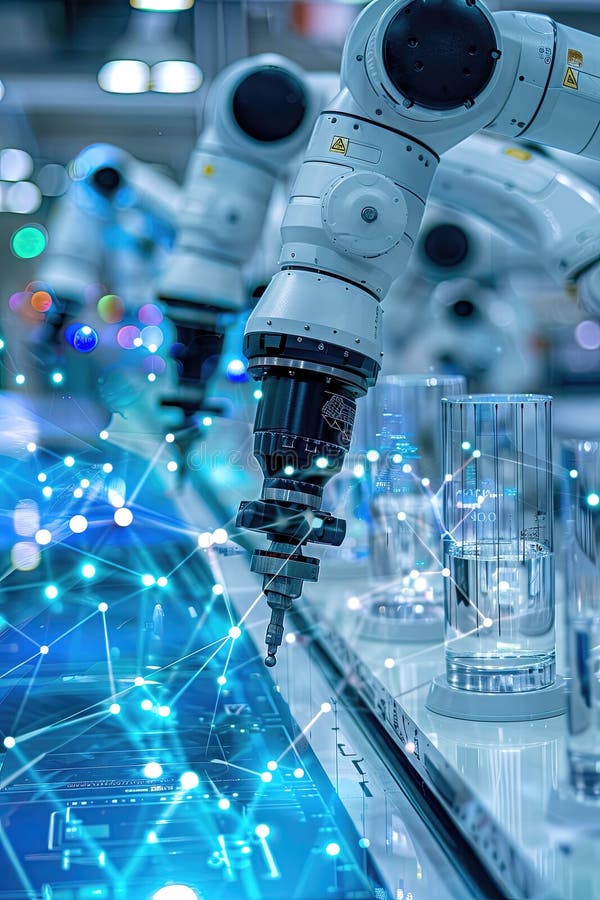 Precision Robotic Arm Performing Tasks in a High-tech Environment ...