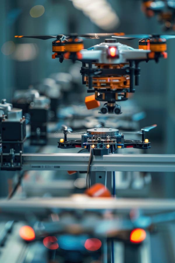 Precision Robotic Assembly of Drones Highlighting Advanced Technology ...