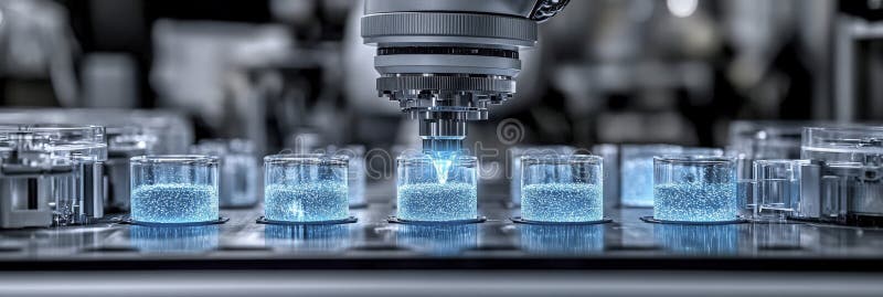 Precision Robotic Mechanism Crafting Intricate Lab Components Stock ...