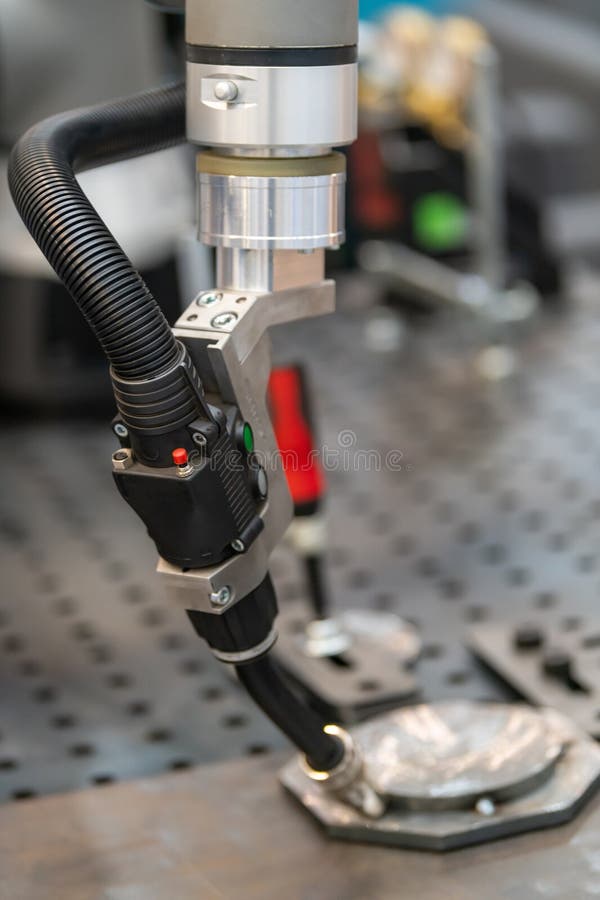 Precision Robotic Welding Machine Stock Image - Image of modern ...