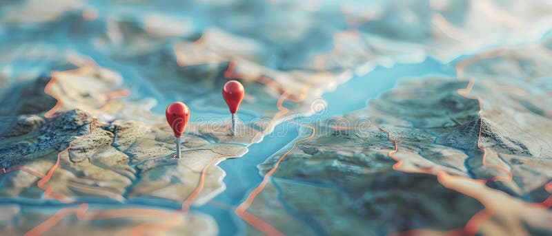 Precision Route Mapping with Strategic Pins. Concept Route Optimization ...