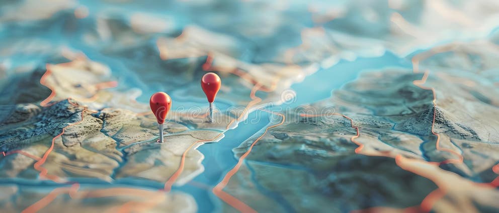 Precision Route Mapping with Strategic Pins. Concept Route Optimization ...