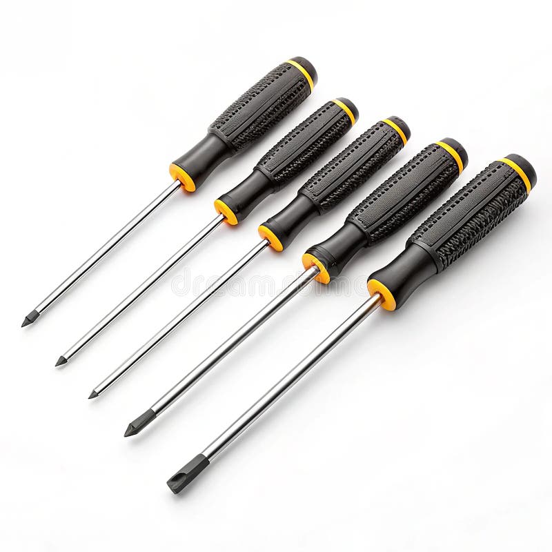 Precision Screwdrivers with Ergonomic Handles Stock Illustration ...