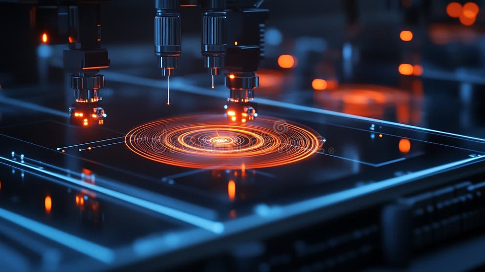 Precision Sensor Array Capturing Quantum Level Signals Faint Swirling ...