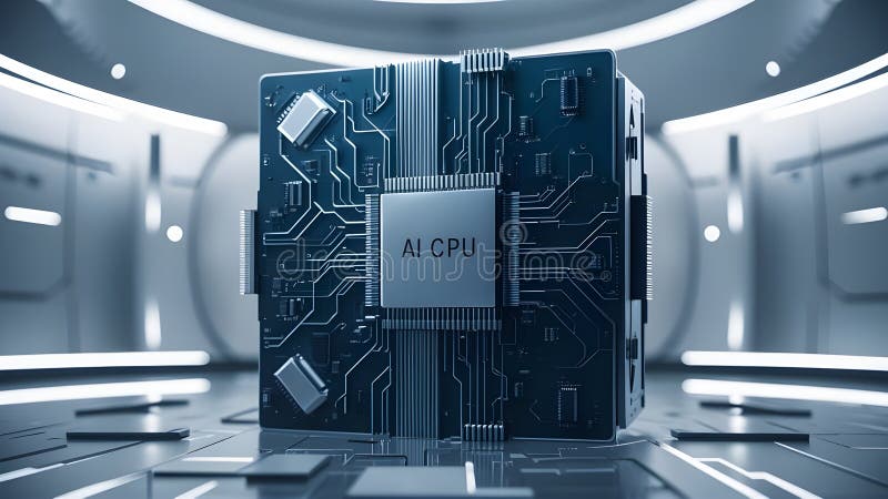 Precision in Silicon: a Close-Up of Advanced AI CPU Technology Stock ...