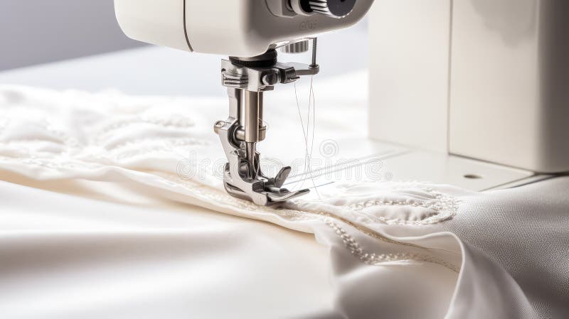 Precision Stitching White Background Stock Illustration - Illustration ...