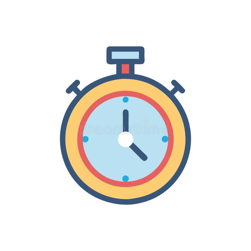 Precision Stopwatch Icon for Timing Workouts Stock Illustration ...