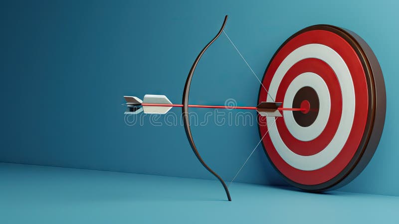 Precision Strike: a Striking Red and White Target Stock Image - Image ...