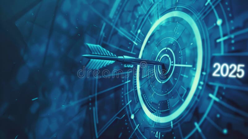 Precision Targeting for Future Goals in 2025 Stock Photo - Image of ...