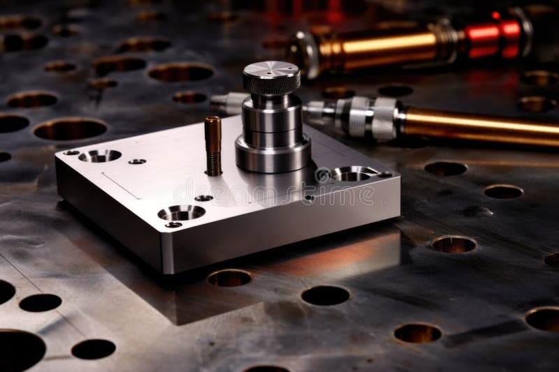 Precision Tool Against a Metal Sheet Stock Photo - Image of precision ...