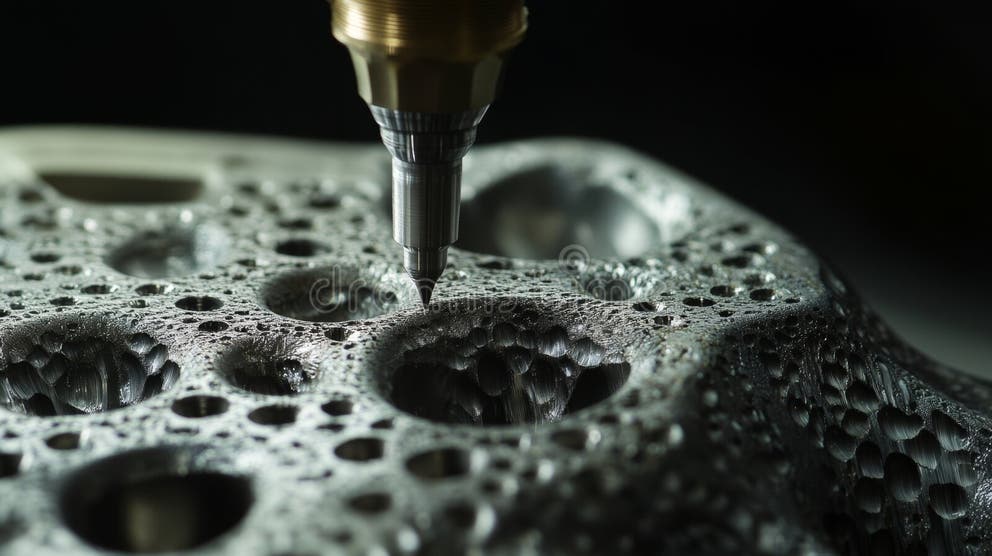 Precision Tool Engraving Cermet Composite Surface in Industrial Setting ...