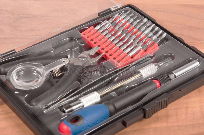 Precision Tool Kit stock photo. Image of metal, silver - 61882094